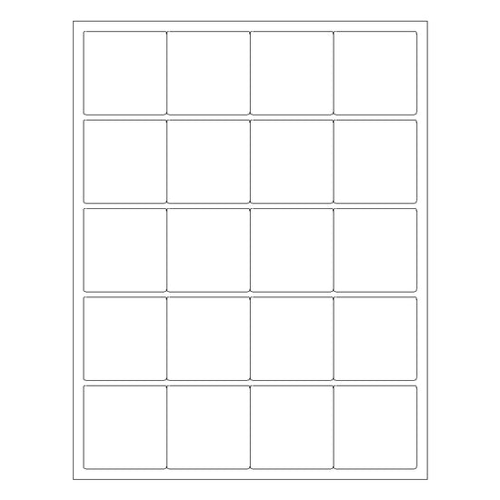 2" x 2" Square Laser & Inkjet Labels | S002 – Laser Label Templates