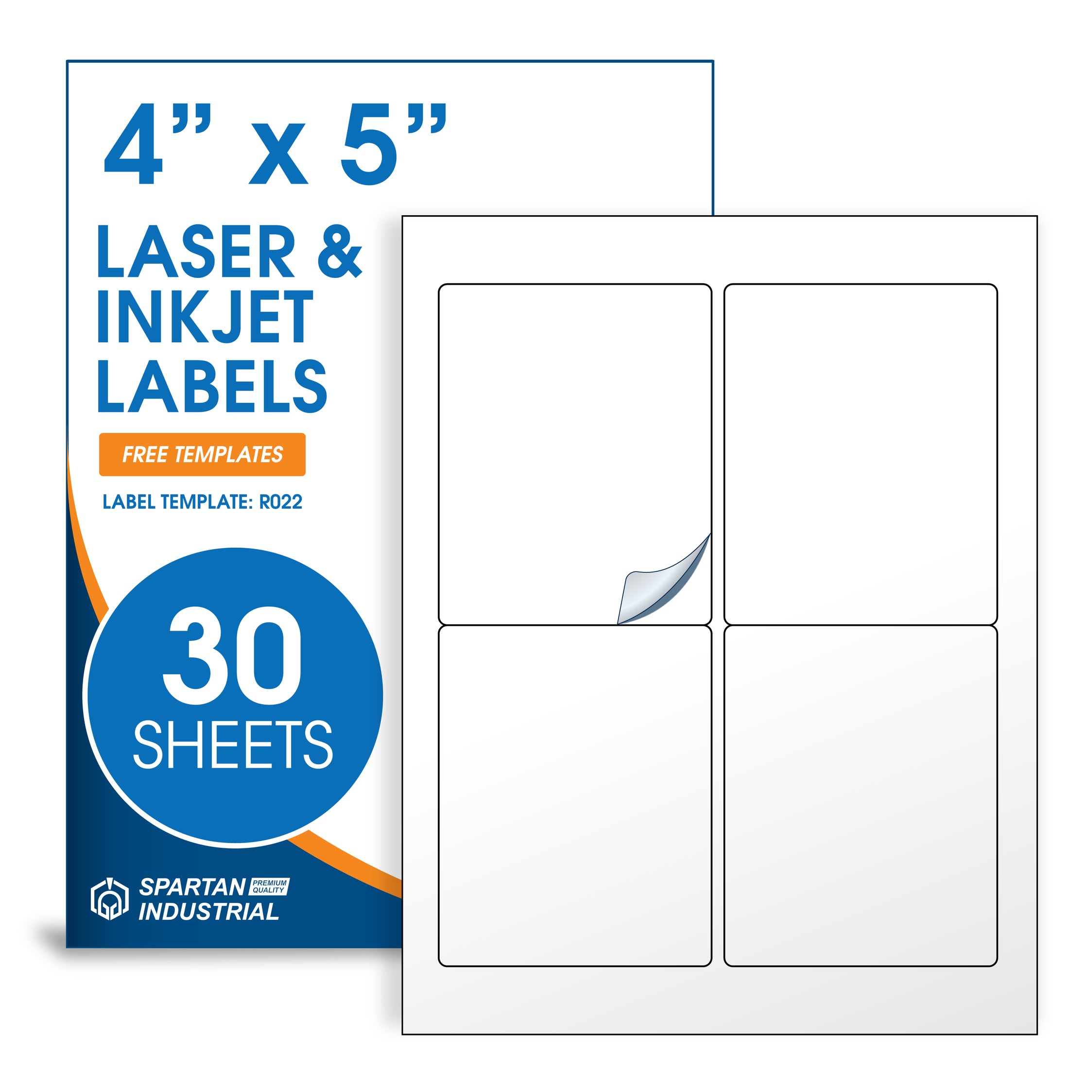 4" x 5" Laser & Inkjet Labels | R022 – Laser Label Templates